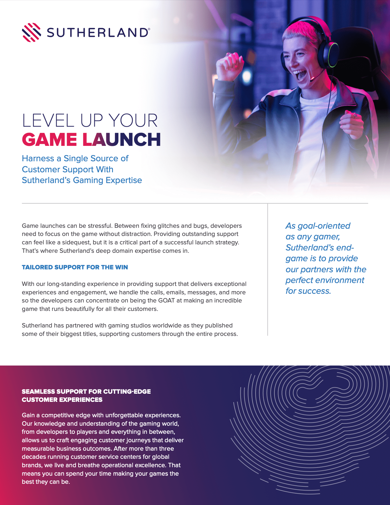 Level Up Your Game Launch - Sutherland