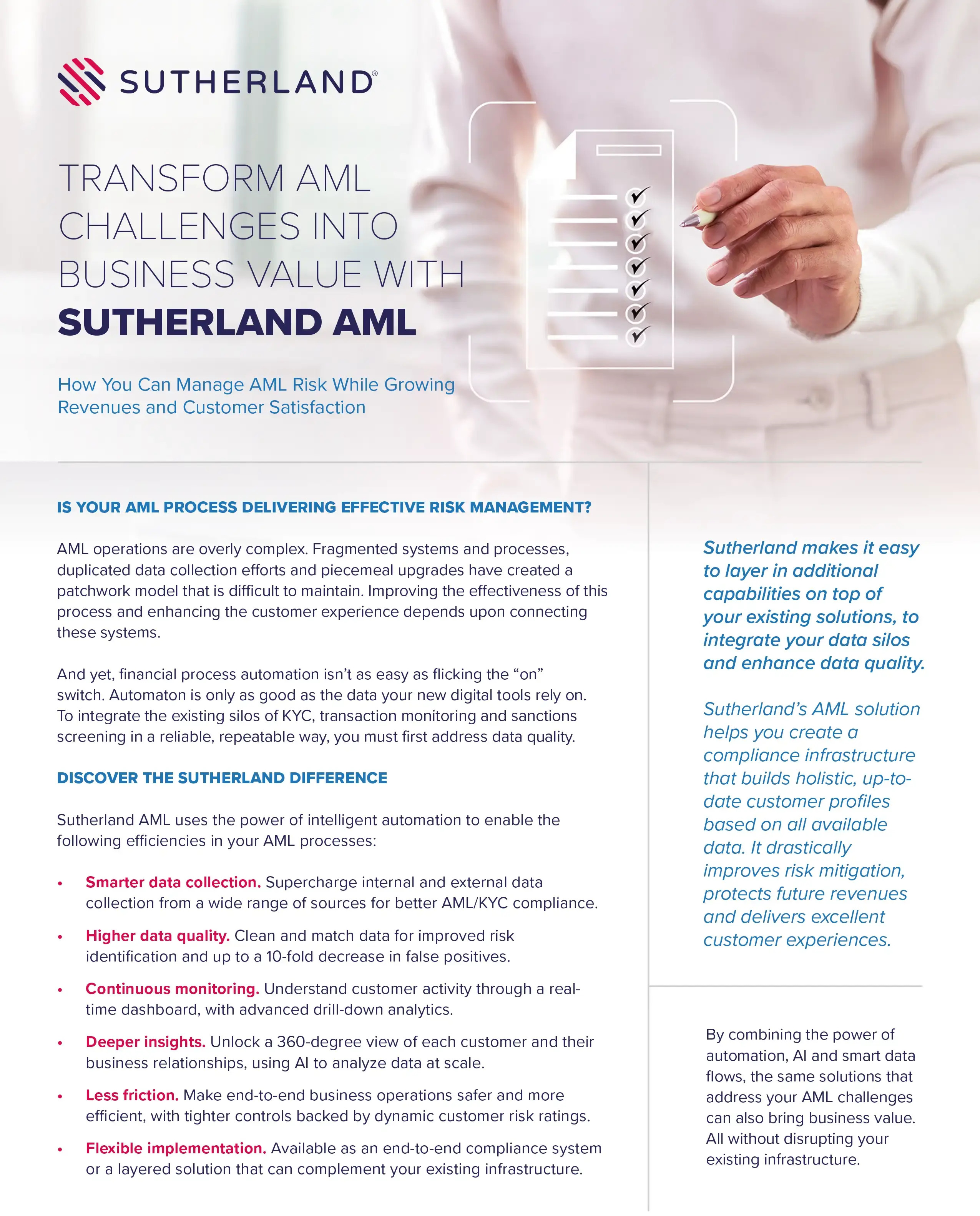 Transform AML Challenges Into Business Value With Sutherland AML - Sutherland