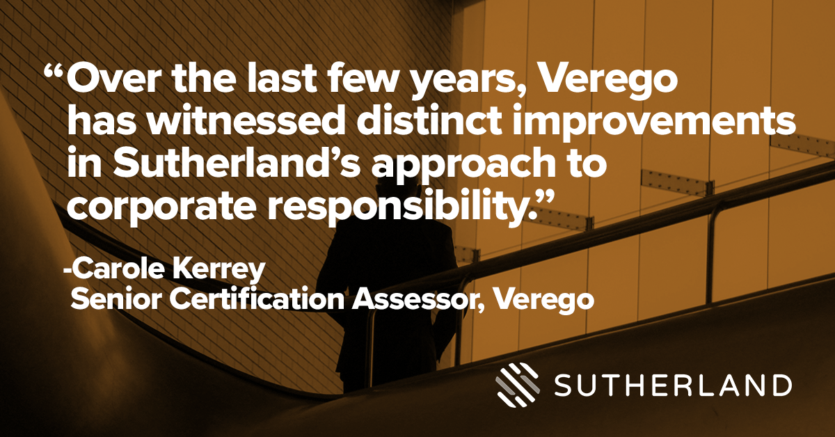 Sutherland Receives Prestigious Verego Corporate Social Responsibility ...